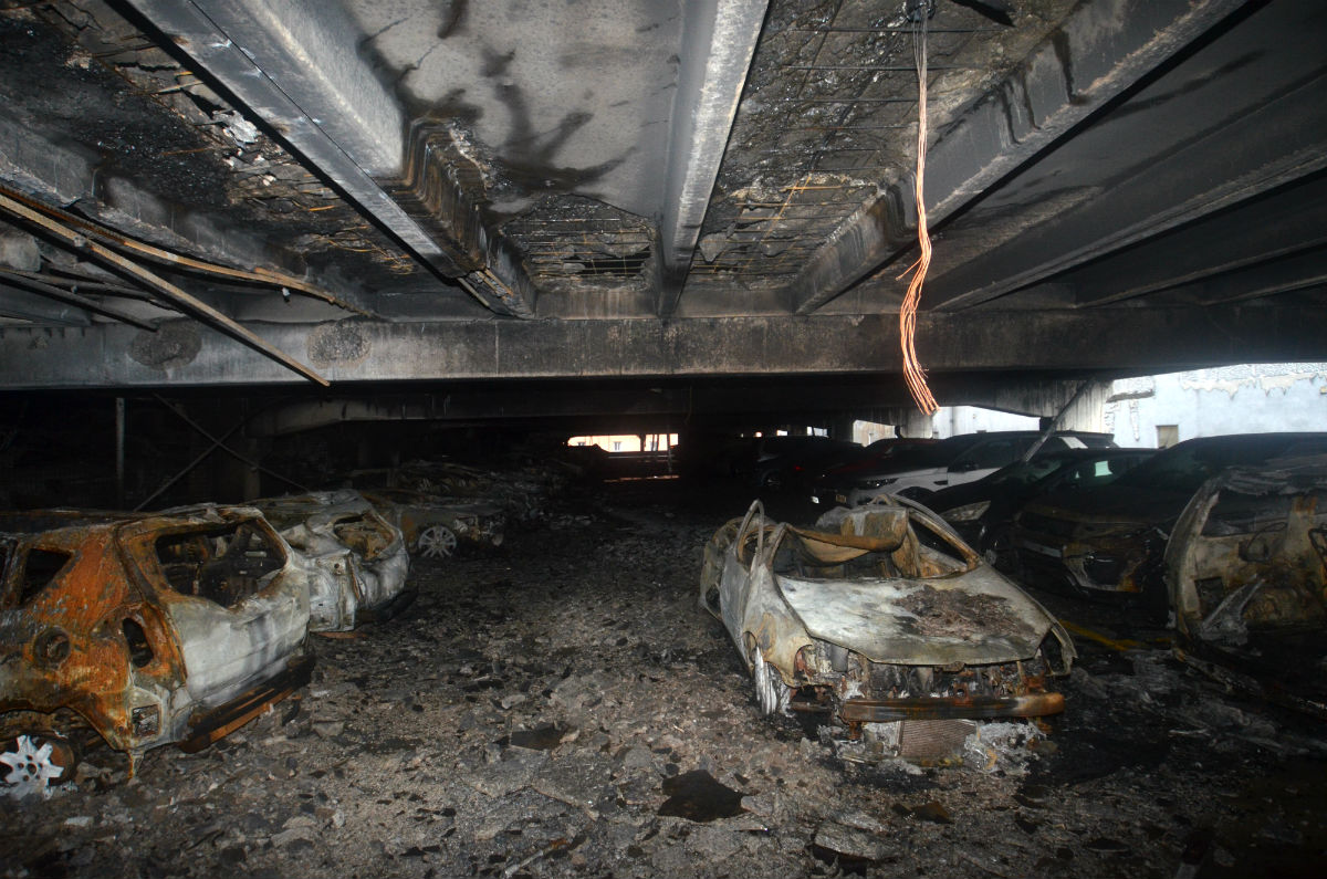 GALLERY | Images reveal aftermath of car park fire - Place North West