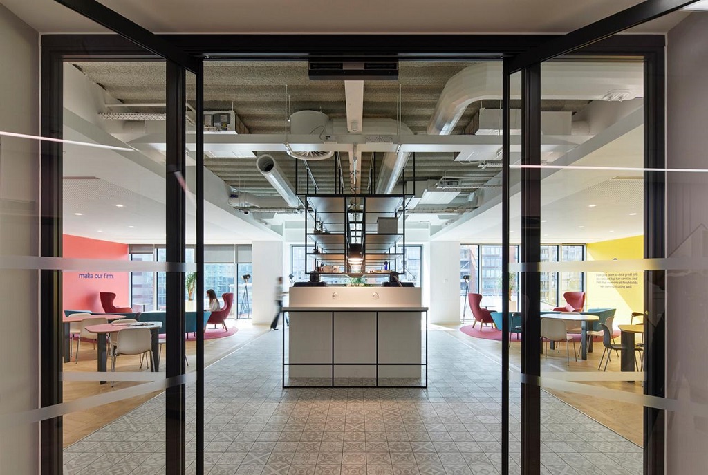 Interiors complete at Freshfields office - Place North West
