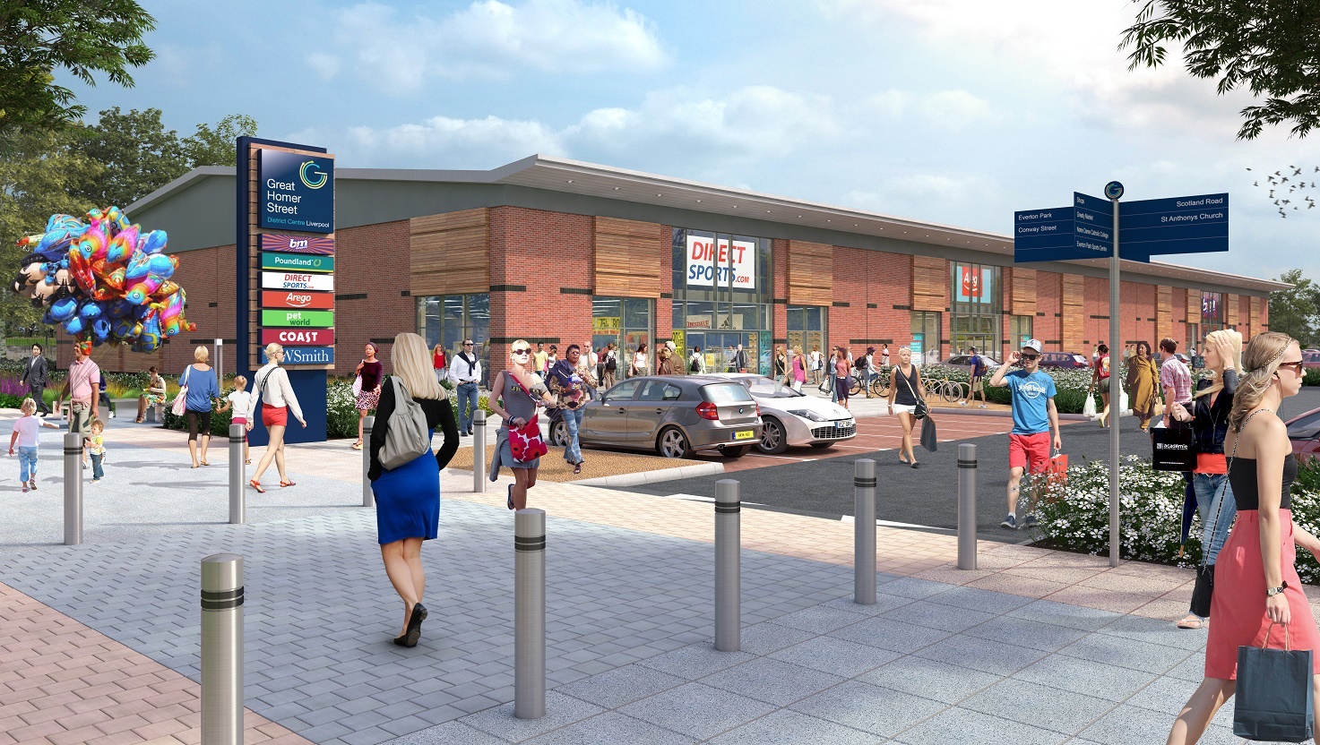 B&M signs at Great Homer - Place North West