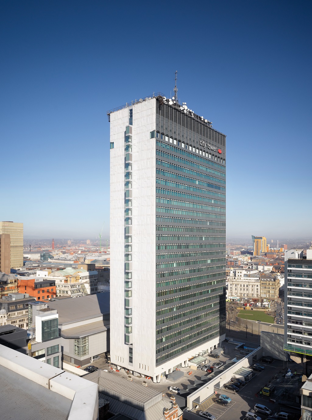 Compass signs at City Tower - Place North West